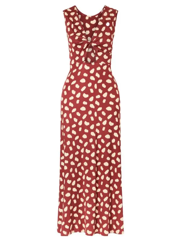 Johanna Ortiz Printed Jersey Maxi Dress - Red