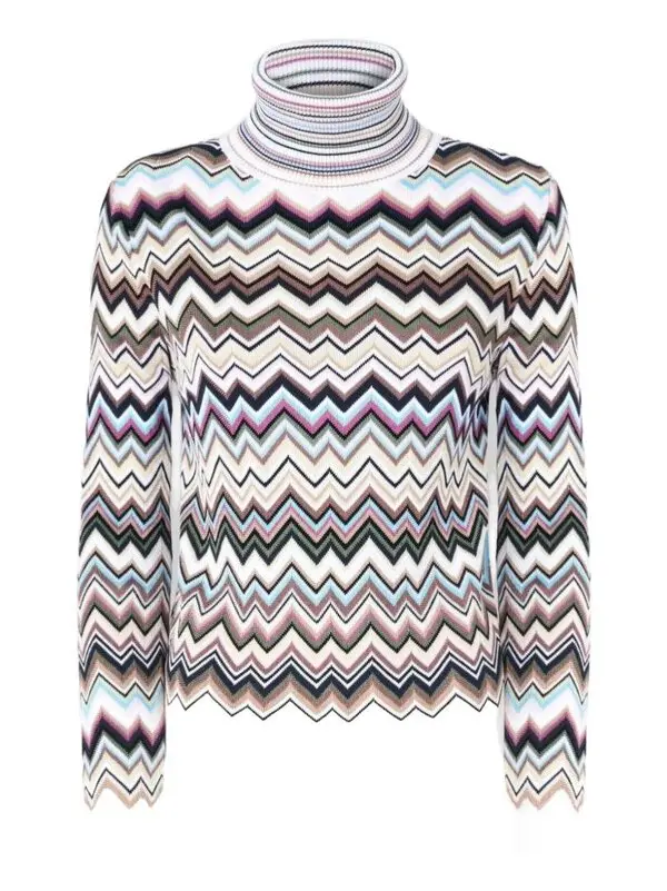 Missoni Zigzag Roll-neck Sweater - Multi-color
