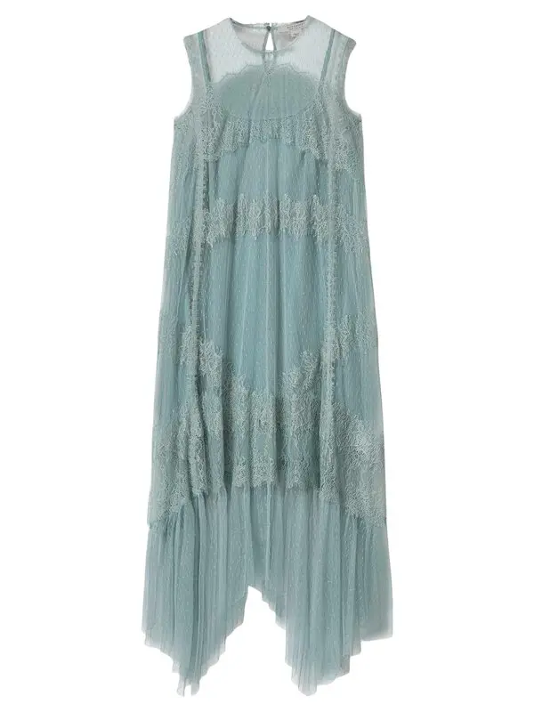 ALLSAINTS Lace Overlay Clara Dress - Blue