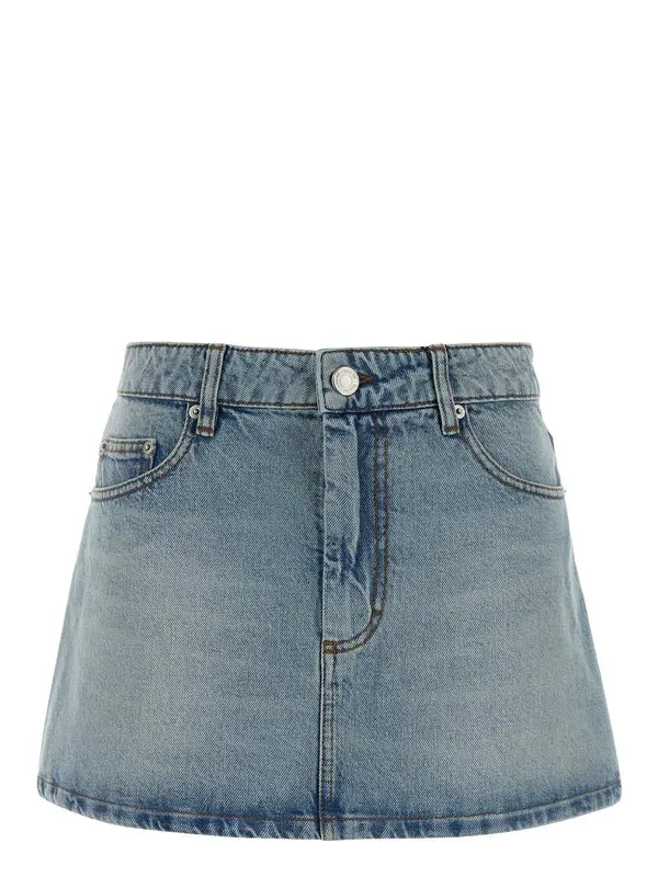 AMI Paris Denim Mini Skirt - Blue
