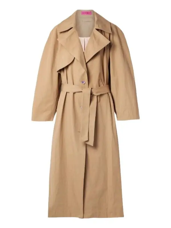 THE ELDER STATESMAN Classic Trench Coat - Camel