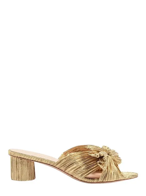 LOEFFLER RANDALL Emilia Pleated Knot Mules - Nude