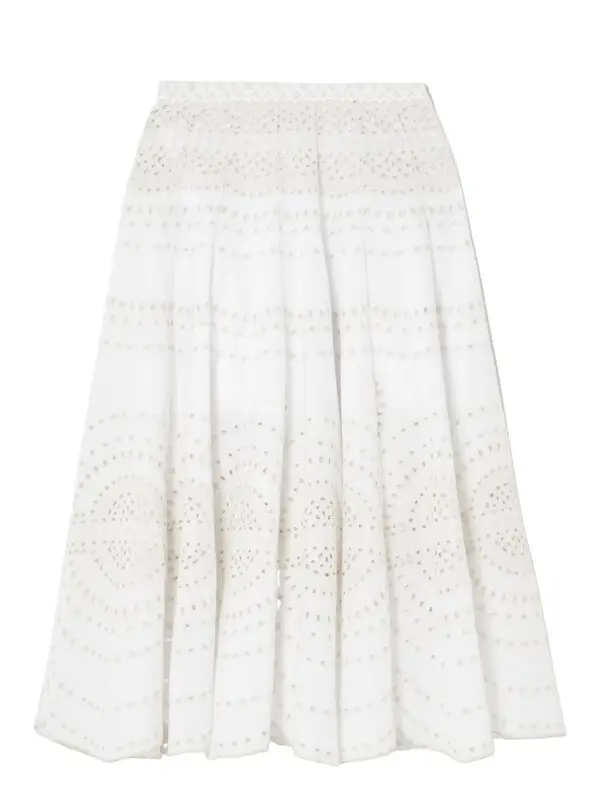 Charo Ruiz Ibiza Broderie Anglaise Midi Skirt - No