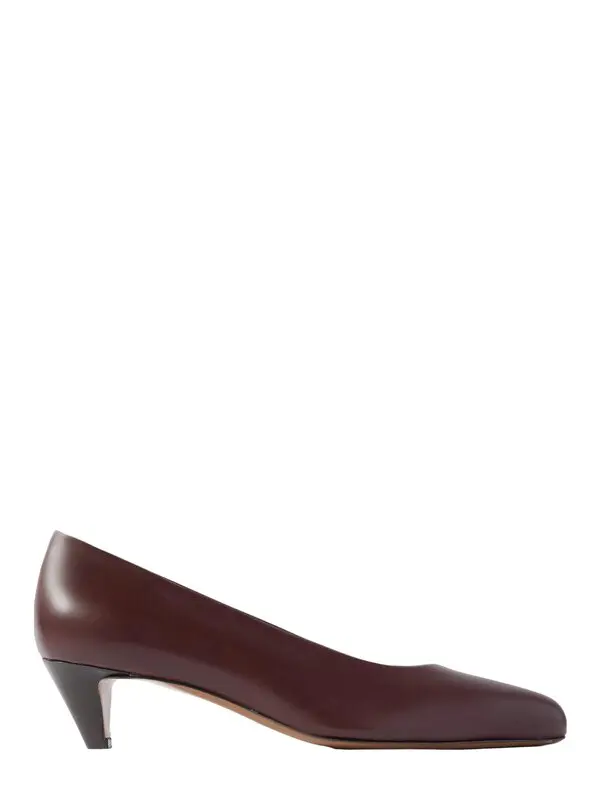 NEOUS Minimalist Mid-heel Pumps - Brown
