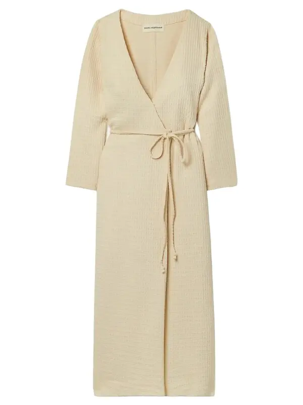 Mara Hoffman Tiffany Textured Organic Cotton-blend Wrap Dress - No