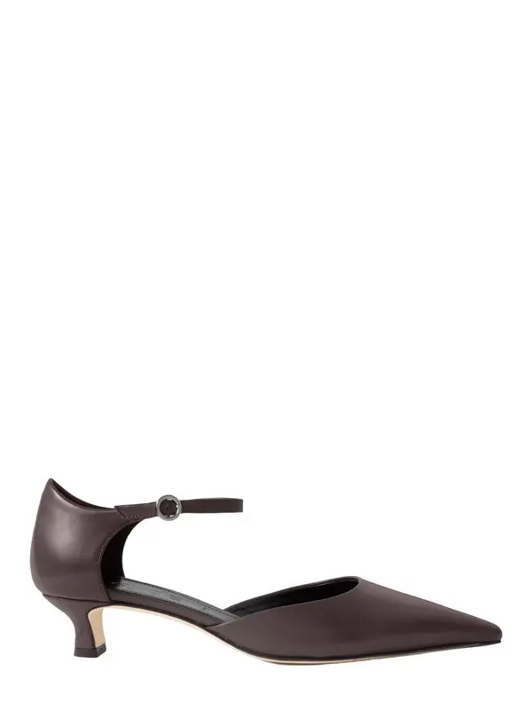 AeydĒ Leather Pumps With Kitten Heels - No