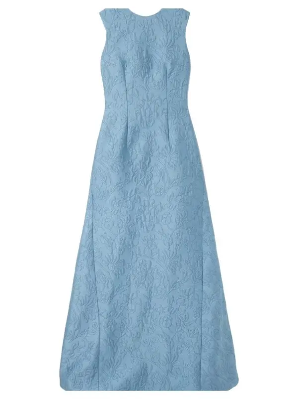 EMILIA WICKSTEAD Open-back Cloqué Maxi Dress - No