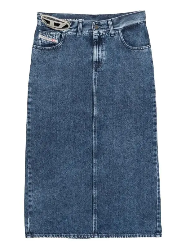 DIESEL® De-skye-s1 Denim Midi Skirt - Blue