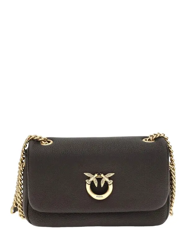 Pinko Love Birds Foldover Shoulder Bag - Brown