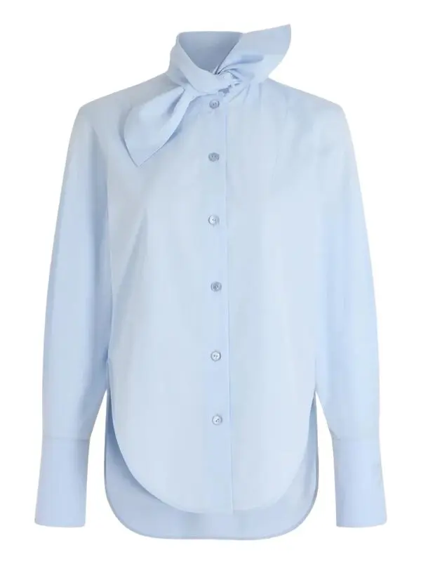 PATOU Bow-collar Blouse - Light Blue