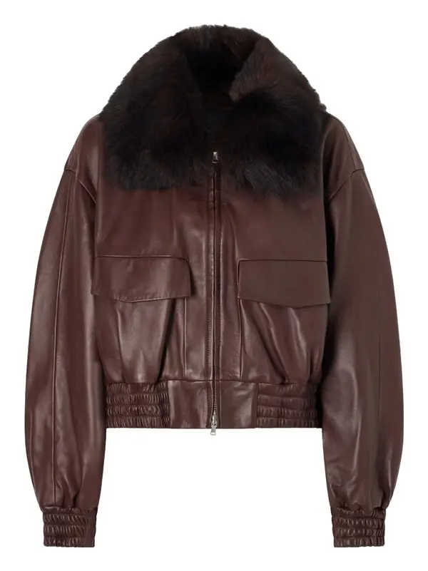 Nour Hammour Ellery Leather Jacket - Brown