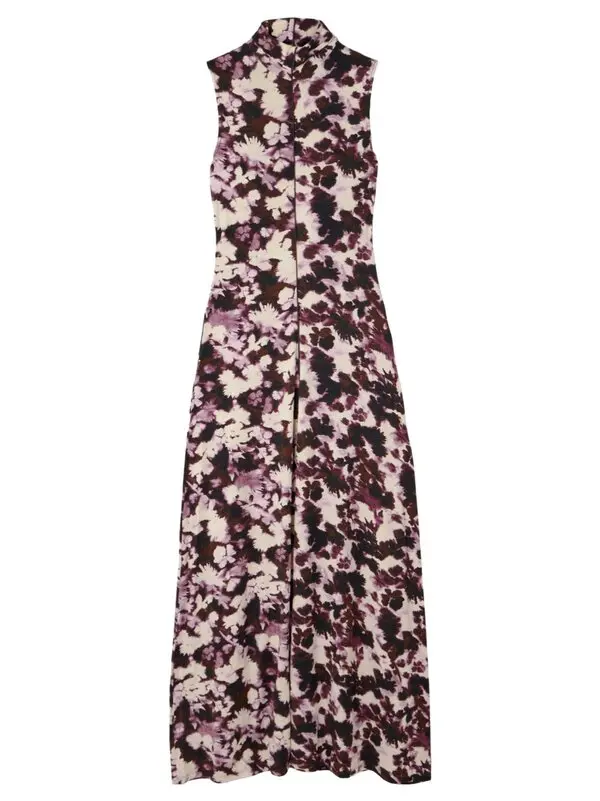 Proenza Schouler Valentina Printed Stretch-jersey Turtleneck Maxi Dress - Multicolor
