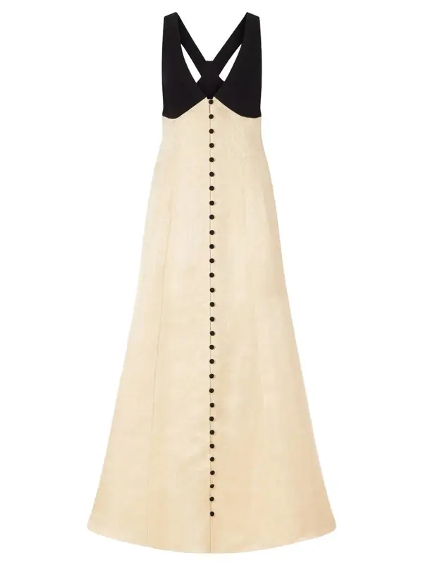 Rosie Assoulin V-neck Maxi Dress - Nude