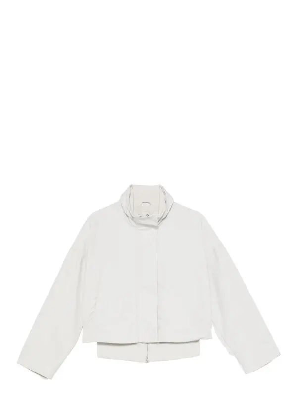 Emporio Armani High-neck Bomber Jacket - White