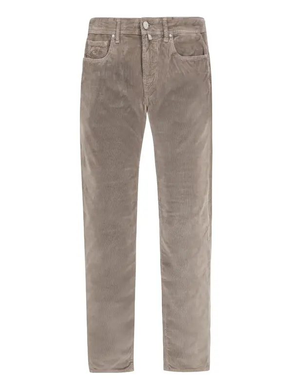 Jacob Cohen Logo Patch Straight Leg Jeans - Brown