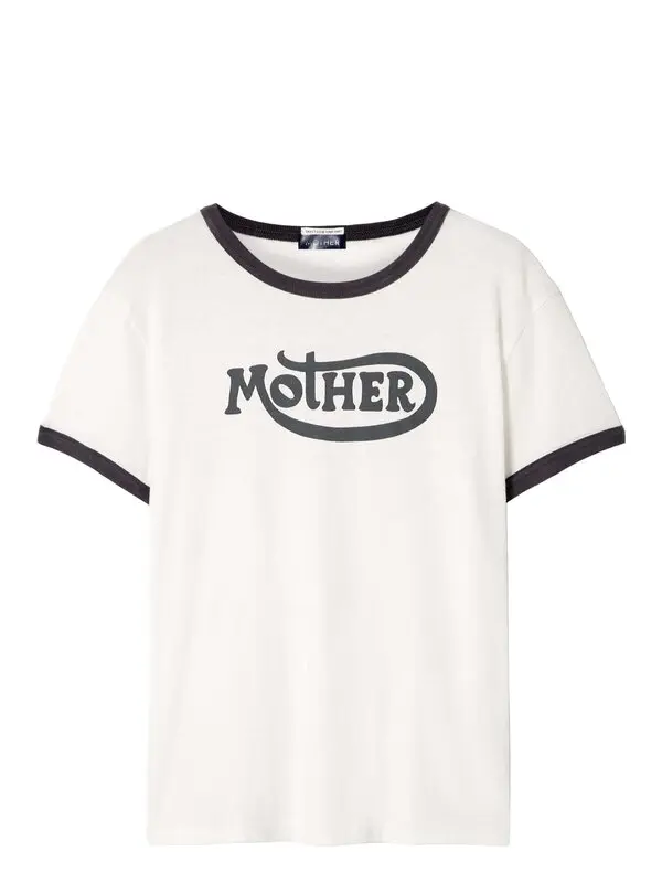 MOTHER Cotton-blend Jersey T-shirt - White