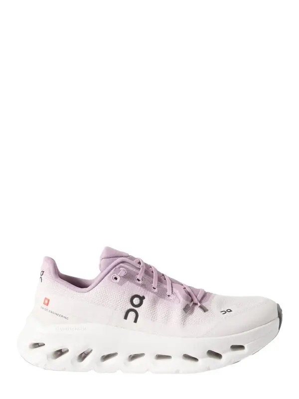 On Cloudmonster" Stretch Recycled-knit Sneakers - White