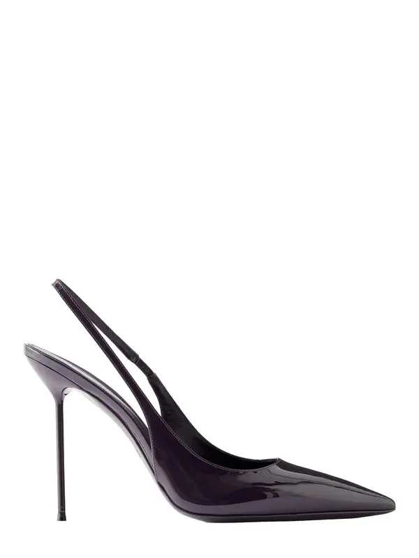 Paris Texas 105 Lidia Patent-leather Slingback Pumps - Black