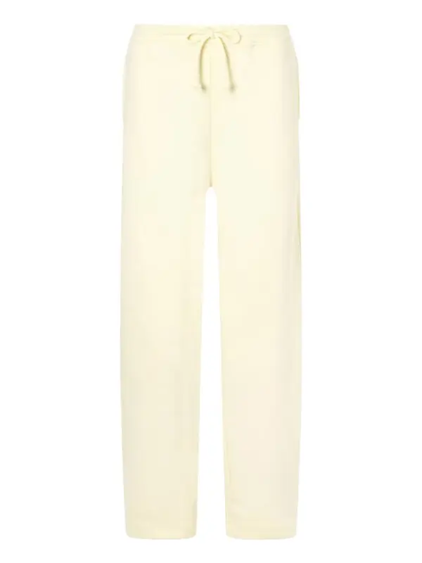 THE ELDER STATESMAN Cotton Jersey Wide-leg Track Pants - Yellow