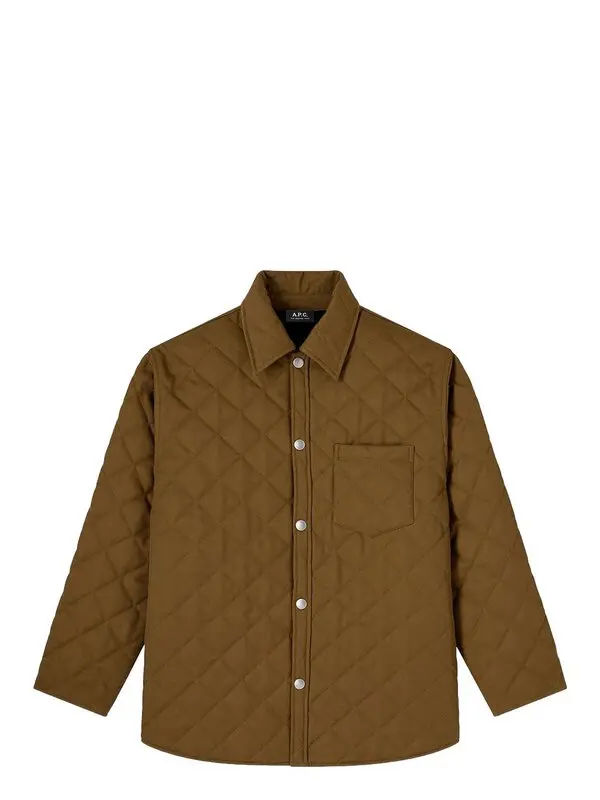 A.p.c. Georges Quilted Wool Jacket - Green