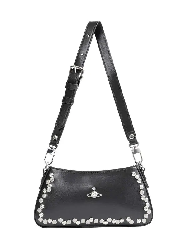 VIVIENNE WESTWOOD Tasha Studded Shoulder Bag - Black