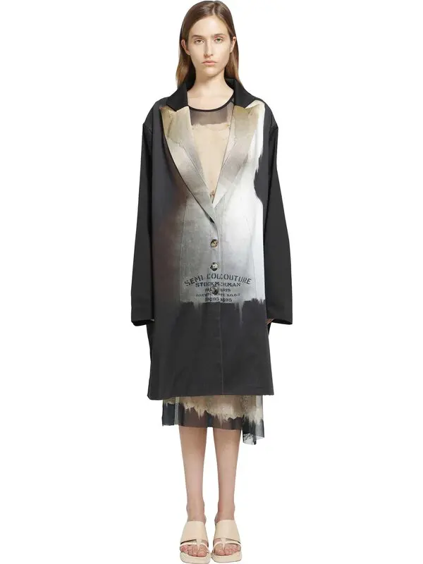 IA LONDON Honiton Oversized Coat - Black