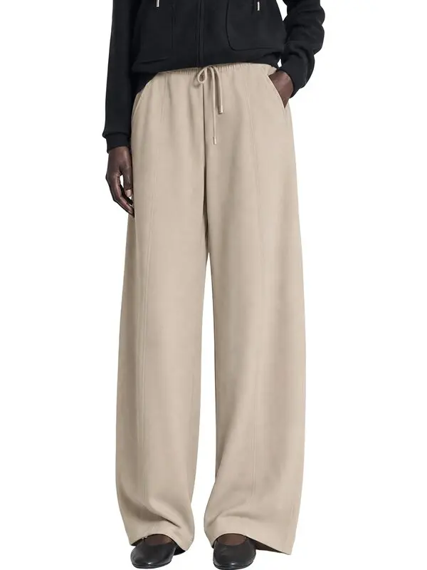 Max Mara Technical Jersey Barrel Leg Trousers - Beige