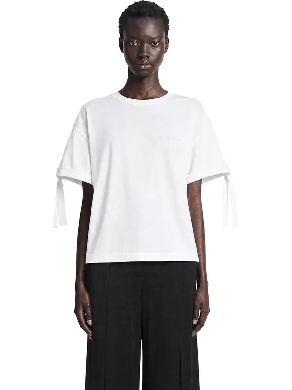 Givenchy Short Sleeve T-shirt With Bow Detail - White