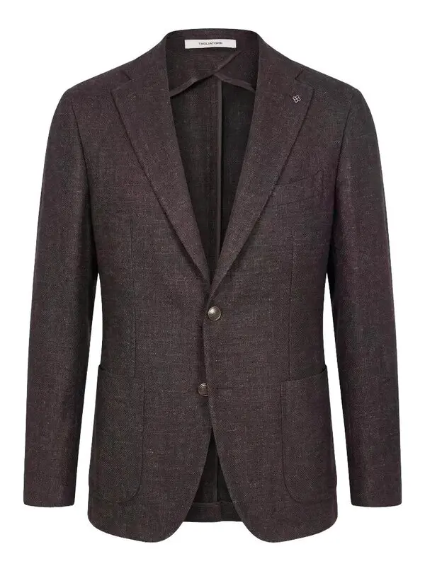Tagliatore Single-breasted Wool Blazer - Brown