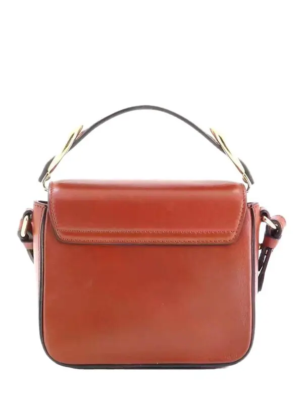 Chloé C Flap Bag Leather Mini Crossbody Bag - Brown