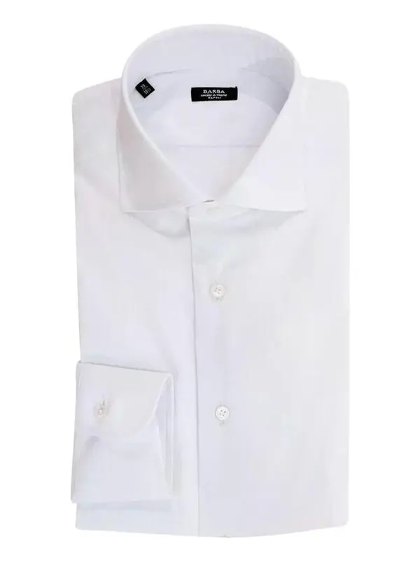 BARBA NAPOLI Spread-collar Button-up Shirt - White