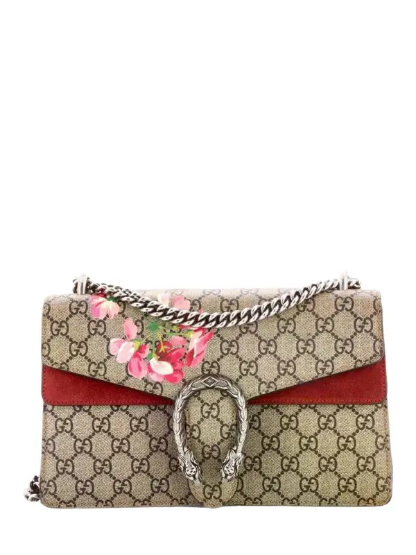 Gucci Dionysus Blooms Print Gg Coated Canvas Small Shoulder Bag - Brown