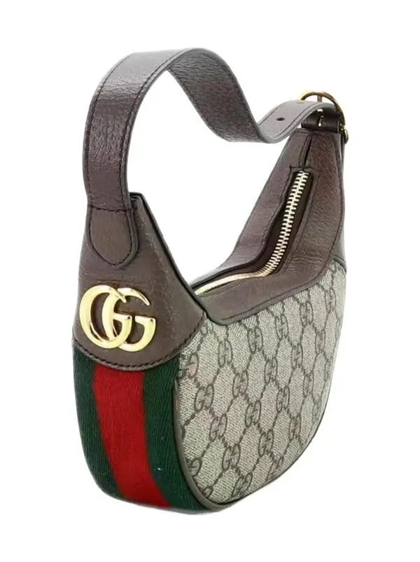 Gucci Ophidia Gg Coated Canvas Mini Hobo Bag - Brown