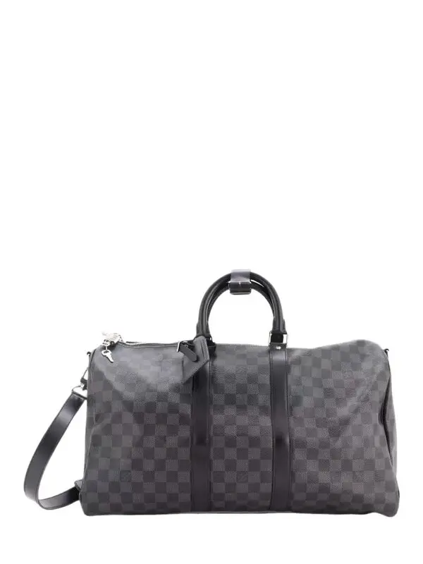 LOUIS VUITTON Keepall Bandouliere Travel Bag - Black