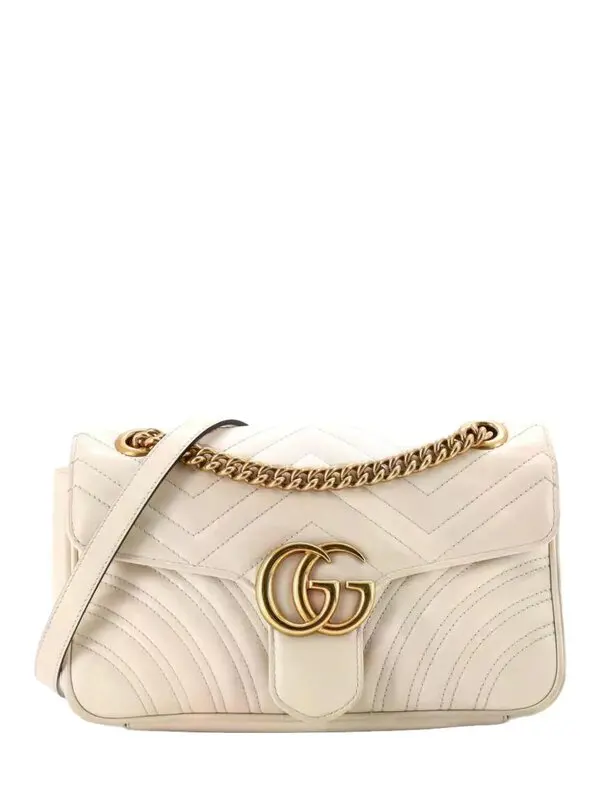 Gucci Gg Marmont Matelassé Leather Small Shoulder Bag - Neutrals