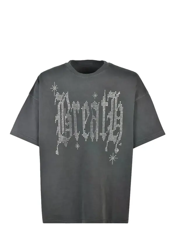 BREATH Rhinestone-embellished T-shirt - Grey