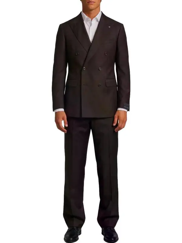 Tagliatore New York Double-breasted Suit - Brown