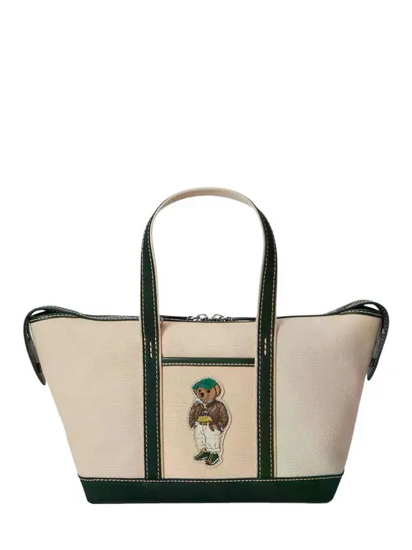 Polo Ralph Lauren Embroidered Bear Tote Bag - Neutrals