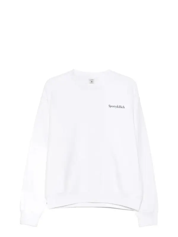 SPORTY & RICH Play Tennis Logo-print Sweatshirt - White