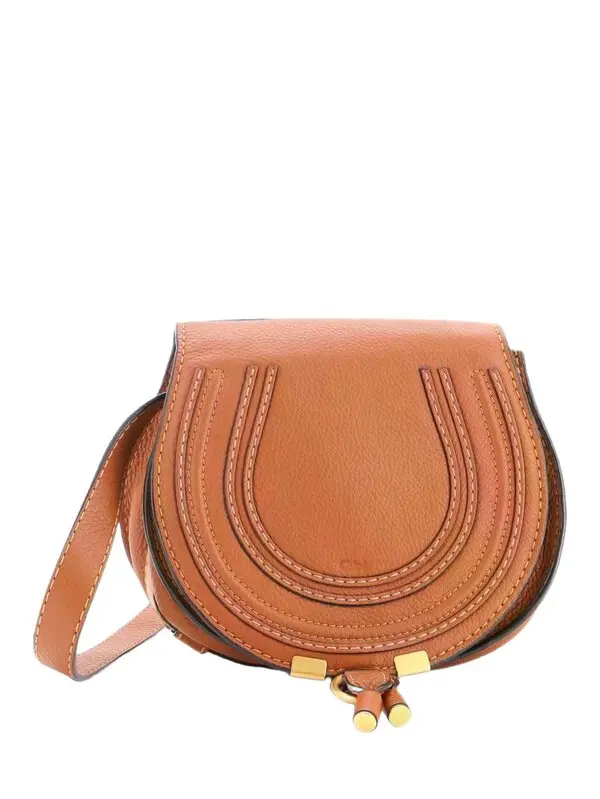 Chloé Marcie Leather Small Crossbody Bag - Brown