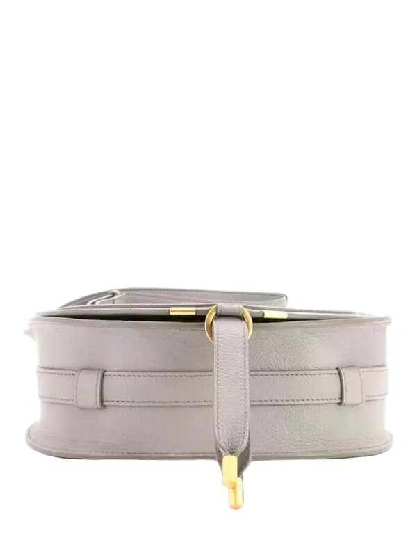 Chloé Marcie Leather Small Crossbody Bag - Grey