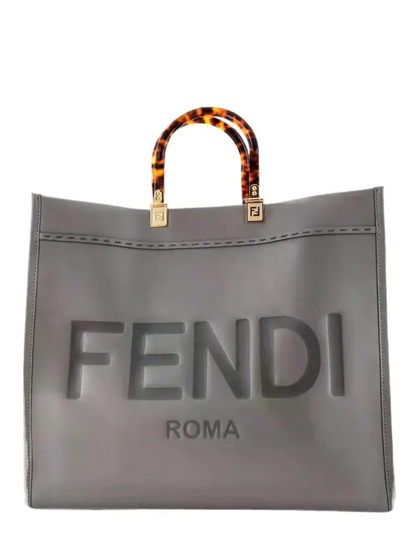 Fendi Sunshine Shopper Large Tote Bag - Green