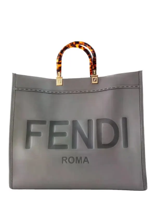 Fendi Sunshine Shopper Large Tote Bag - Green