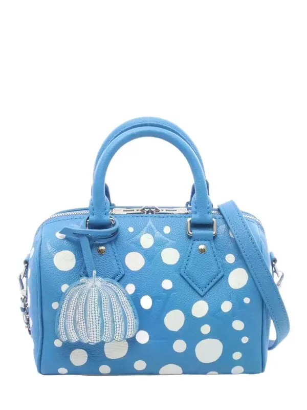 LOUIS VUITTON X Yayoi Kusama Speedy Bandouliere Infinity Dot Handbag - Blue