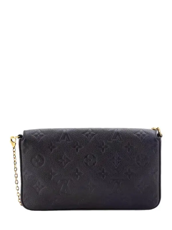 LOUIS VUITTON Felicie Pochette Monogram Empreinte Leather Crossbody Bag - Black