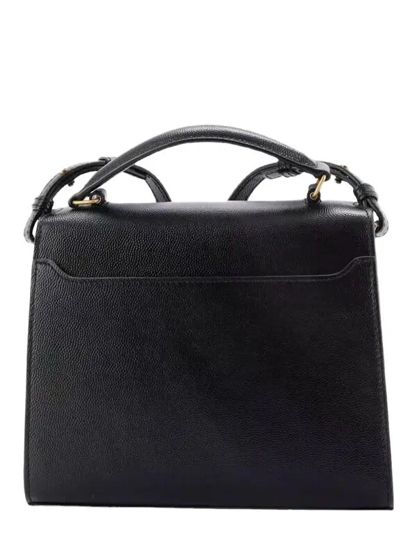 Saint Laurent Cassandra Leather Mini Shoulder Bag - Black