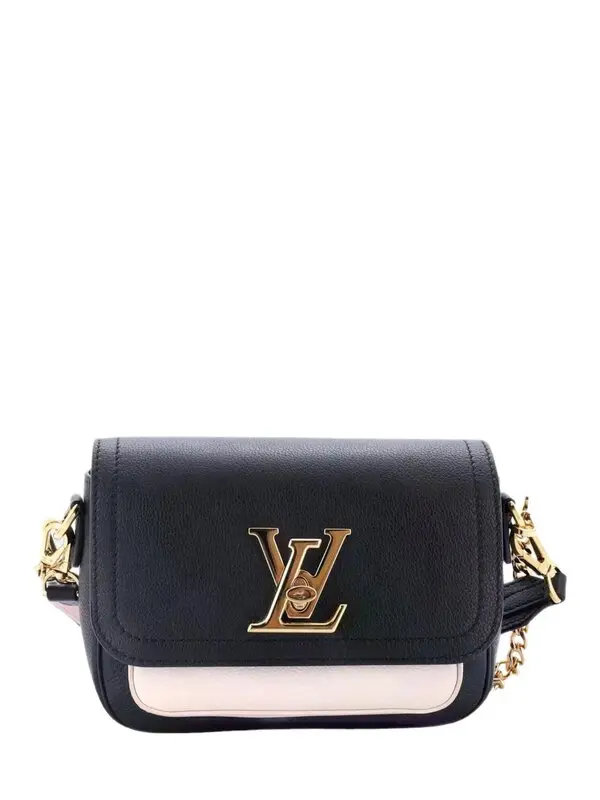 LOUIS VUITTON Lockme Tender Leather Crossbody Bag - Black
