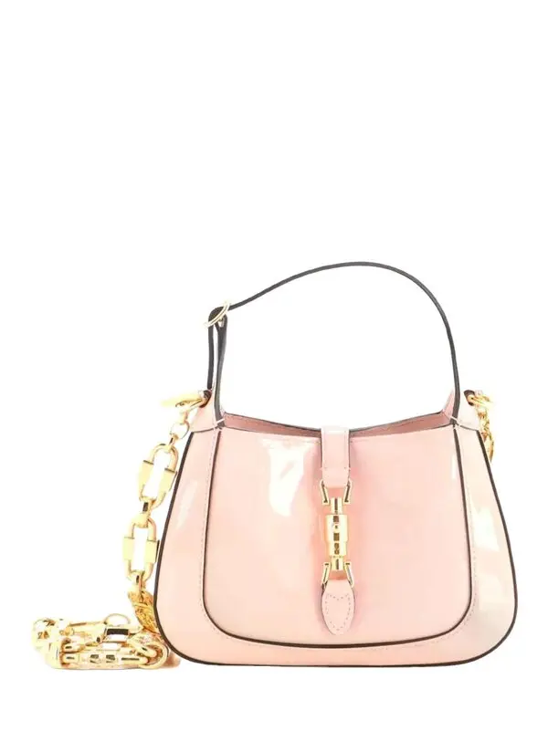 Gucci Jackie 1961 Chain Hobo Patent Mini Shoulder Bag - Pink