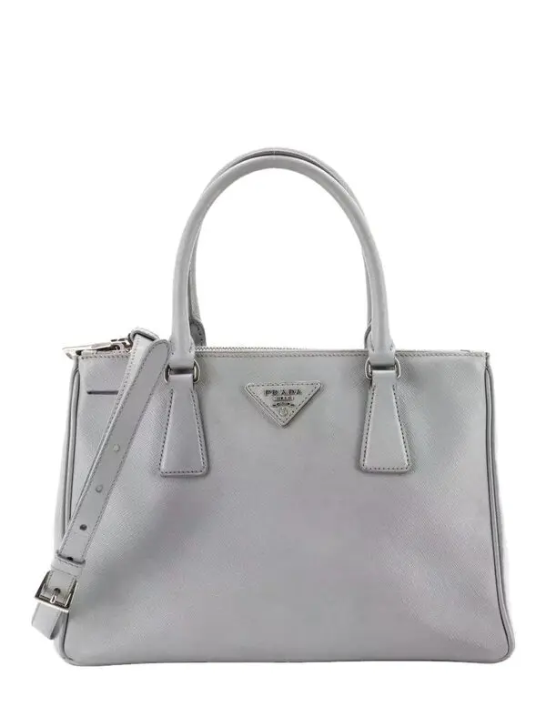 Prada Saffiano Leather Medium Tote Bag - Grey
