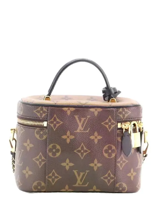LOUIS VUITTON Reverse Monogram Canvas Pm Satchel - Brown